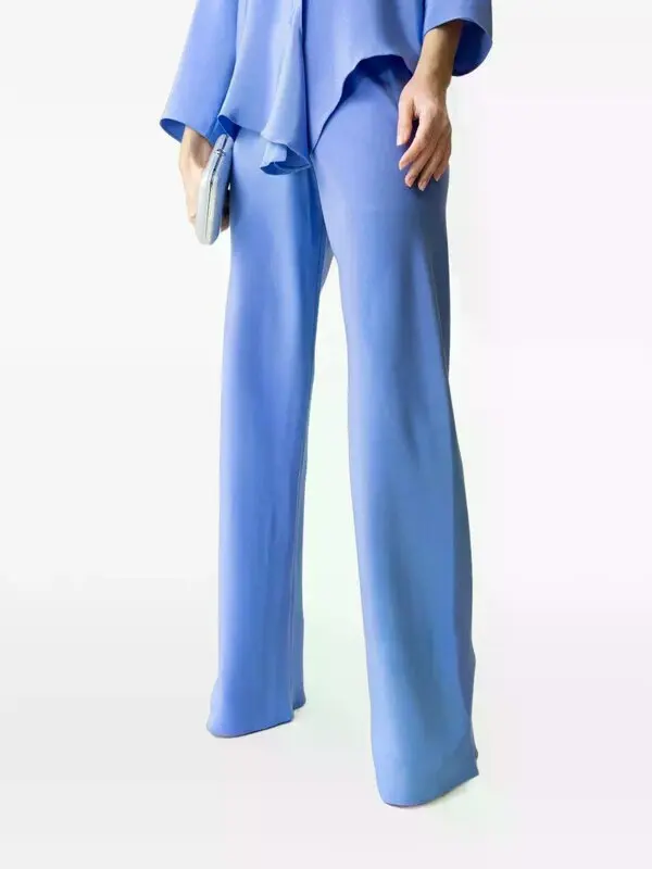 PETER COHEN Bias Wide-leg Silk Trousers