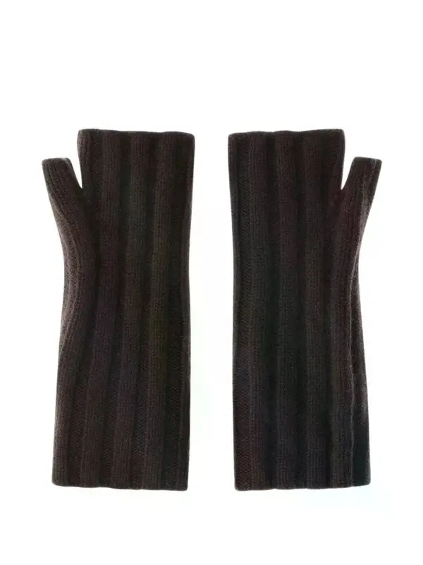 Herno Fingerless Ribbed-knit Gloves