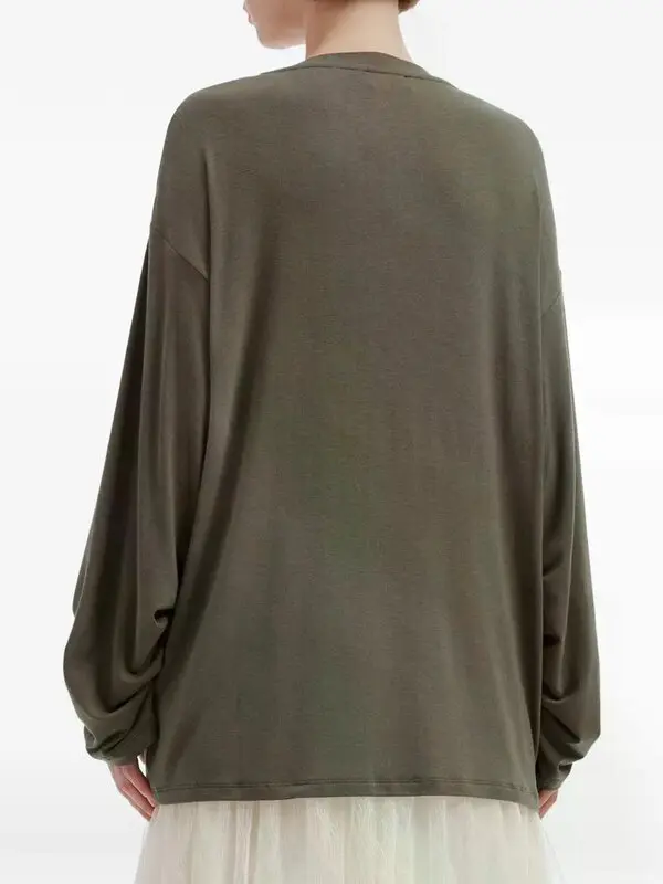TOUT A COUP Slogan-print Long-sleeve T-shirt