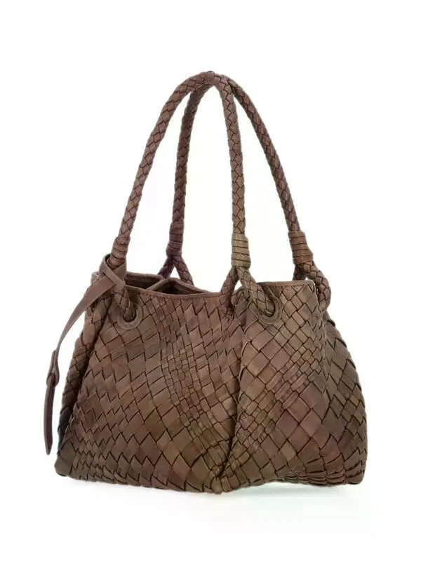 VISONA` Visona Woven Leather Shoulder Bag