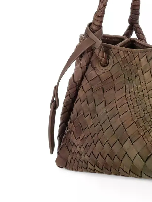 VISONA` Visona Woven Leather Shoulder Bag