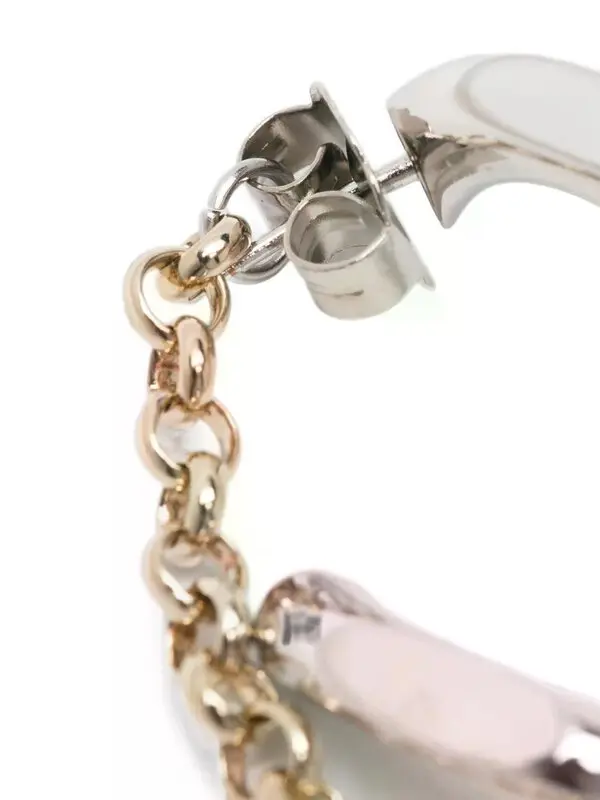 JUSTINE CLENQUET Asymmetric Chain-link Earrings