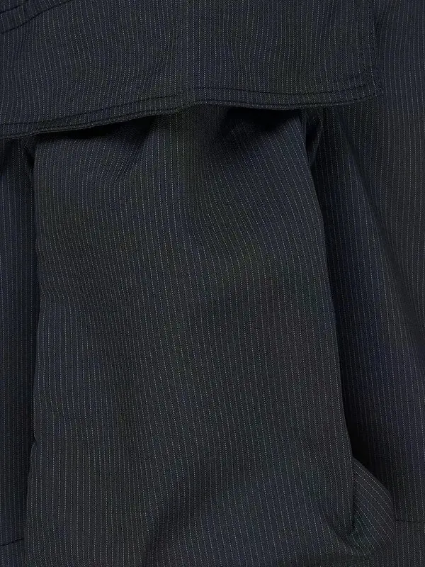 Comme Des Garçons Pinstripe-pattern Drop-crotch Cargo Pants