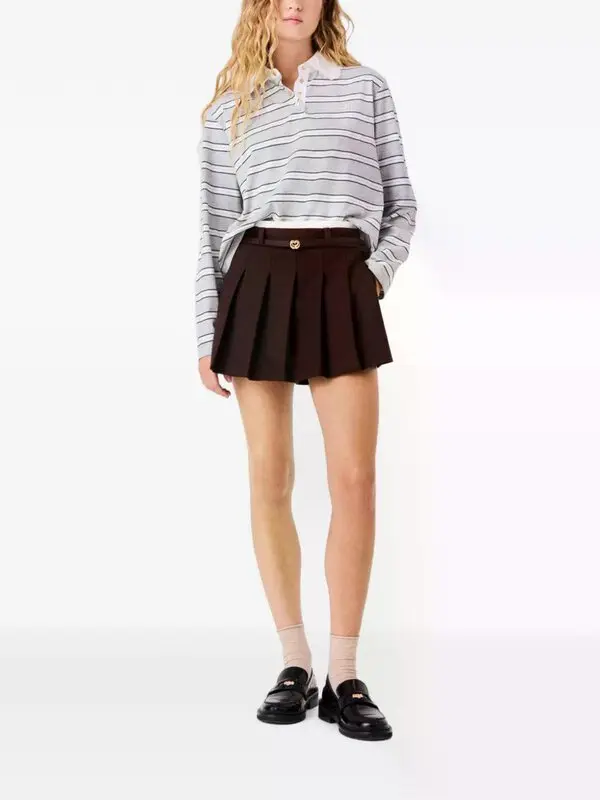 Maje Long-sleeve Striped Polo Shirt