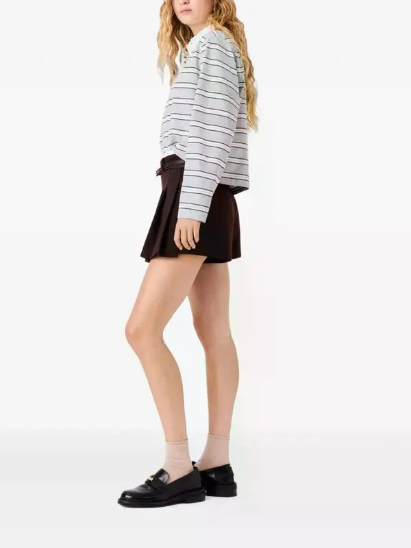 Maje Long-sleeve Striped Polo Shirt