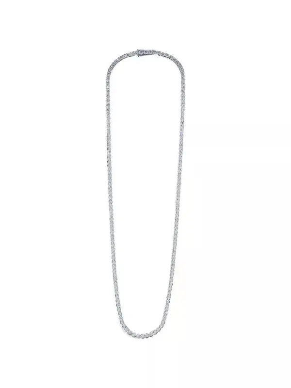 WITH LOVE Lab-grown Diamond Tennis Necklace In 14k White Gold
