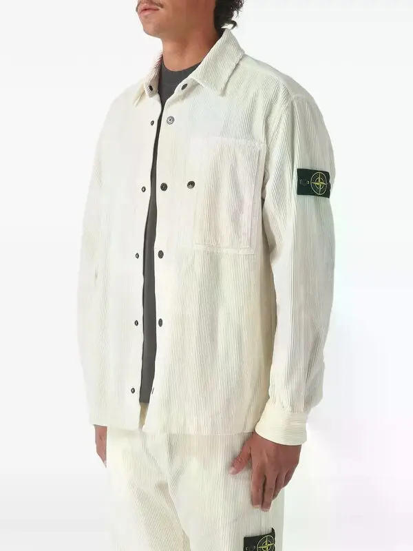 Stone Island Logo-patch Corduroy Shirt