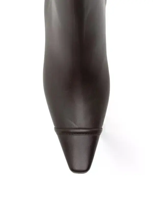 Manolo Blahnik Vivecal Visconti Leather Ankle Boots - Brown