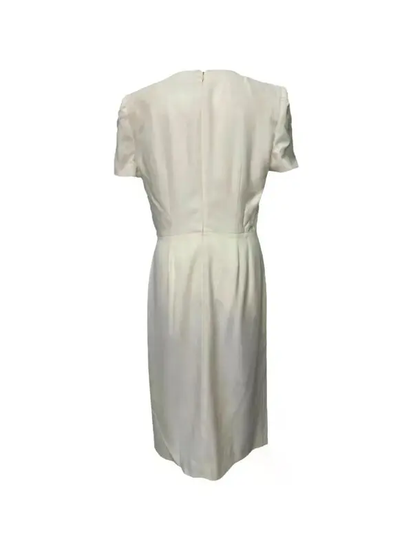 Alexander McQueen Midi Dress With Gathered Neckline