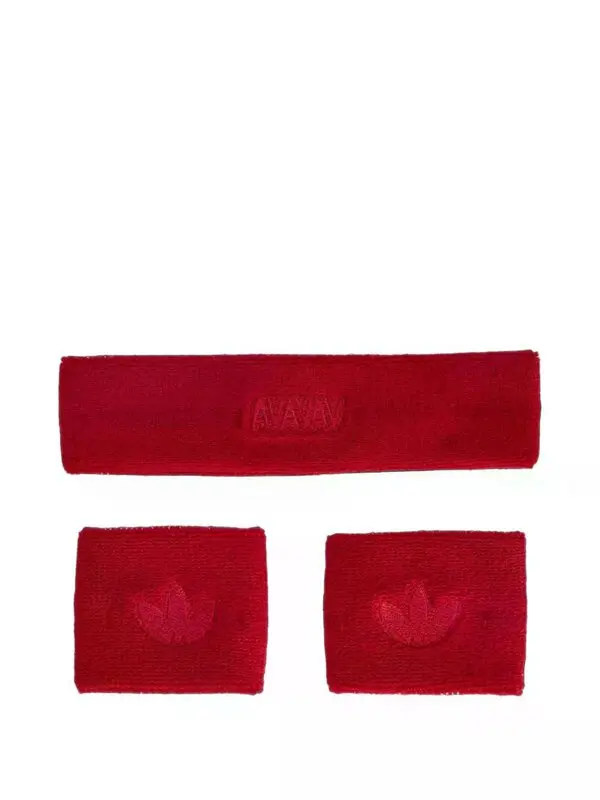 Adidas X Avavav Logo-embroidered Sweatband Set - Red