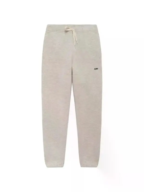 AUTRY Embroidered Cotton Track Pants - Neutrals