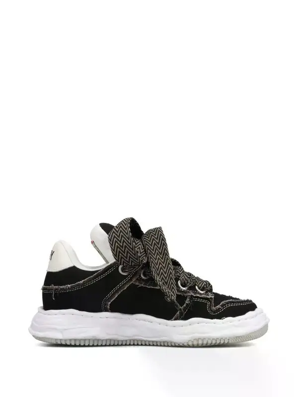 Mihara Yasuhiro Wayne Puffer Og Sole Patterned Lace Canvas Low-top Sneakers