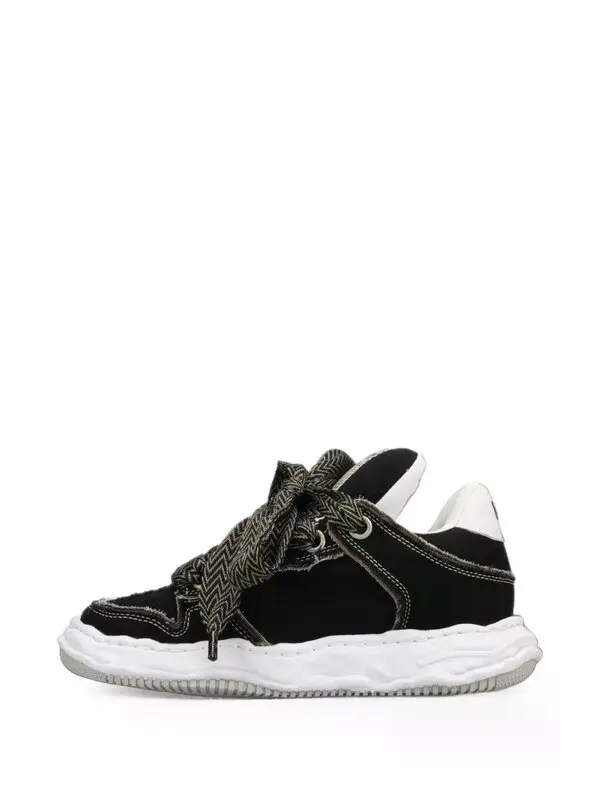 Mihara Yasuhiro Wayne Puffer Og Sole Patterned Lace Canvas Low-top Sneakers