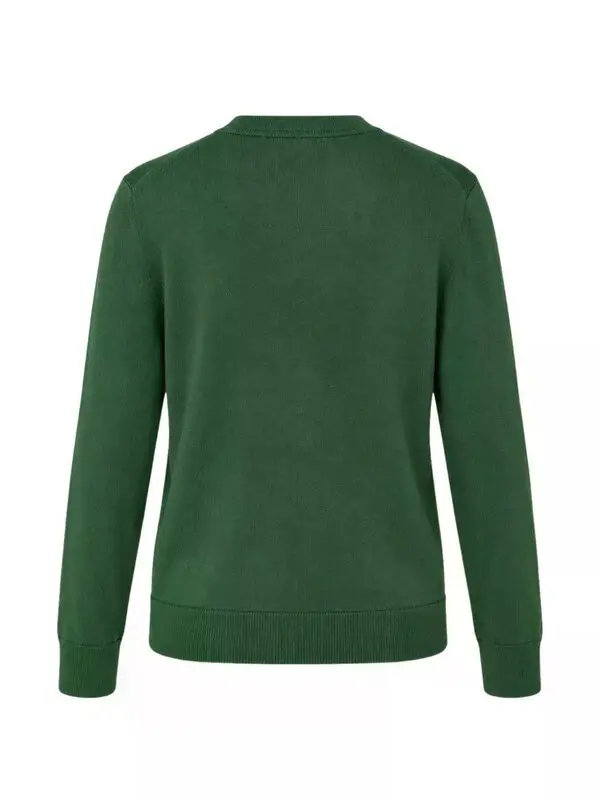 Carolina Herrera Embroidered Floral Crew Neck Sweater