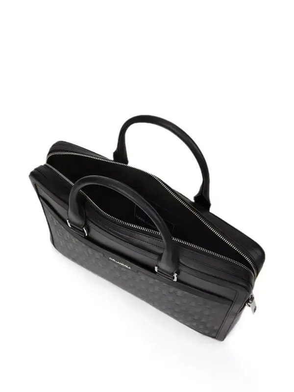 Karl Lagerfeld K/loom Leather Briefcase - Black