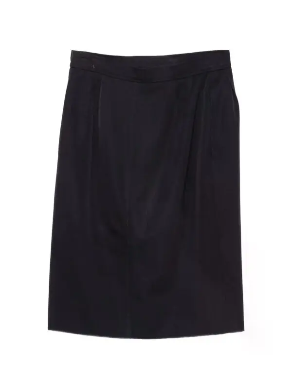 Saint Laurent 1980s Wool Wrap Skirt