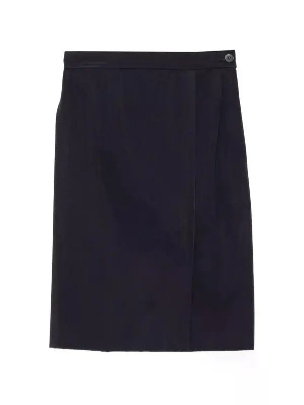 Saint Laurent 1980s Wool Wrap Skirt