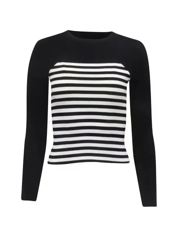 Max Mara Braies Striped Ribbed Sweater - Black