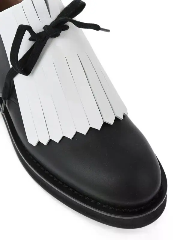 Marni Fringe-detail Leather Derby Shoes