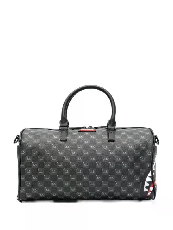 SPRAYGROUND Check Pattern Shark Motif Holdall