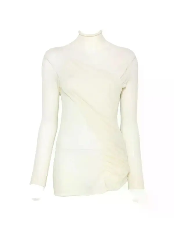 Issey Miyake Hug Ruched Long-sleeve Top
