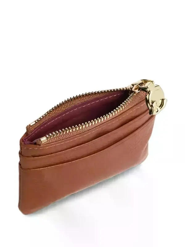 COCCINELLE Small C-me Softy Grained Card Holder - Brown