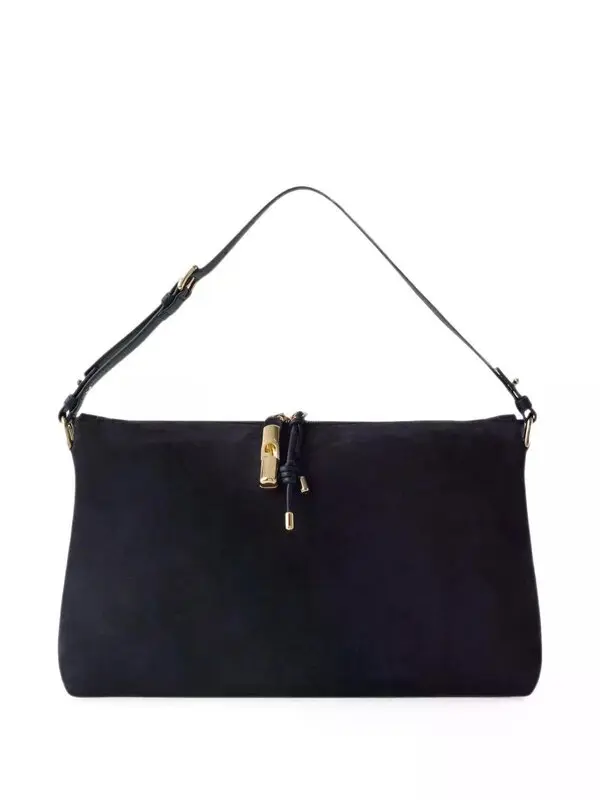 Furla Debby Buckle-strap Zip-top Leather Shoulder Bag - Blue