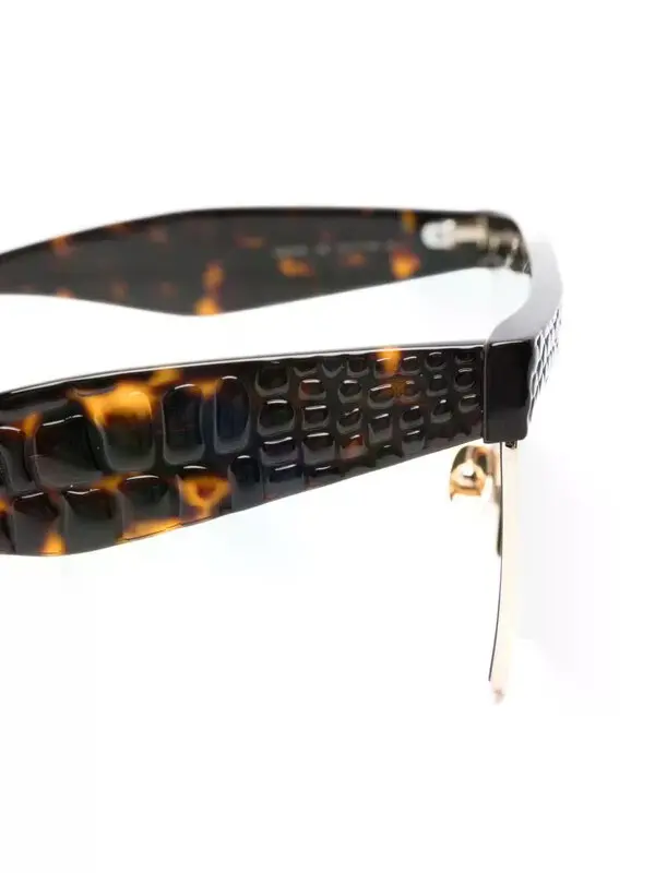 Alaïa Geometric Frame Sunglasses - Brown