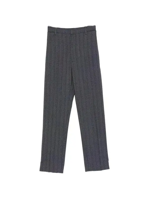Victoria Beckham Pinstripe-pattern Trousers - Grey