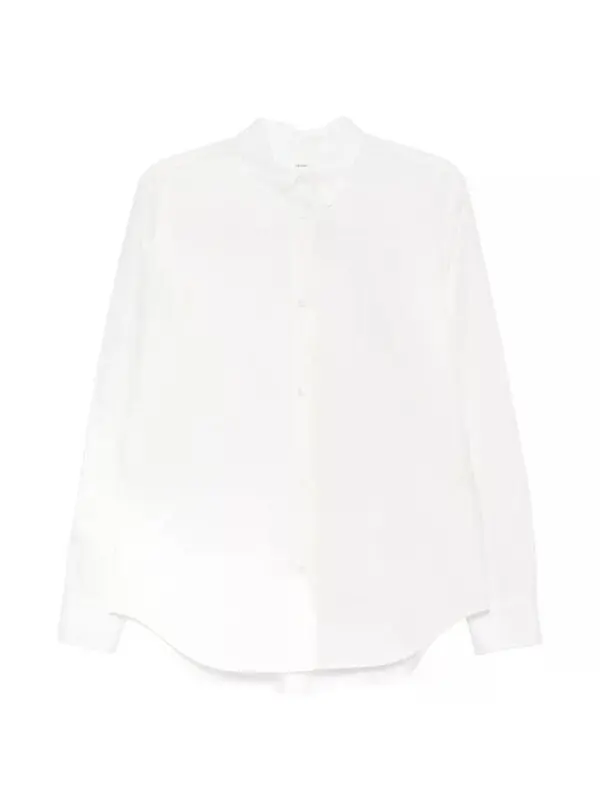 GRIFONI Button-up Shirt With Long Sleeves And Curved Hem