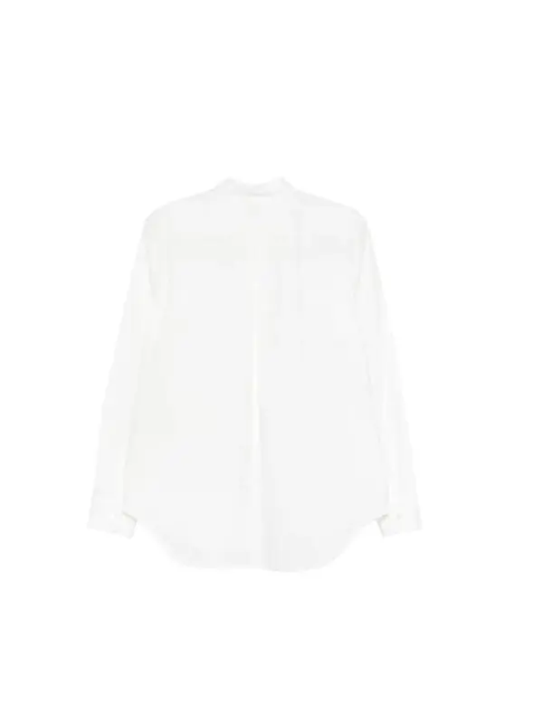 GRIFONI Button-up Shirt With Long Sleeves And Curved Hem