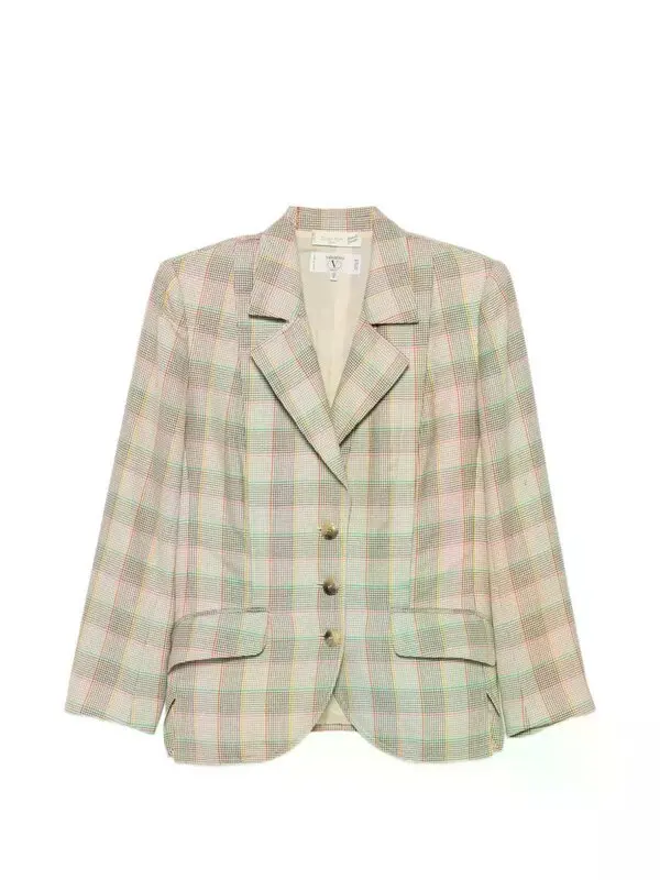 Valentino Garavani 1980s Check-pattern Single-breasted Jacket