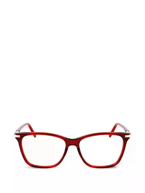FERRAGAMO Square Frame Glasses - Red