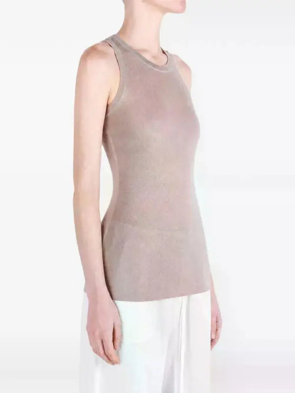 Frenckenberger Fine-knit Racerback Tank Top
