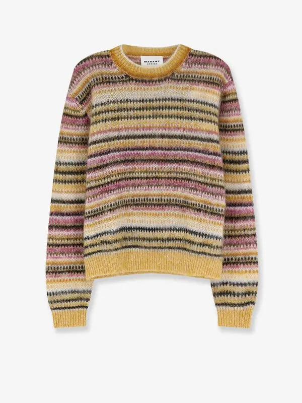 MARANT ETOILE Mohair Blend Striped Sweater - Multicolor