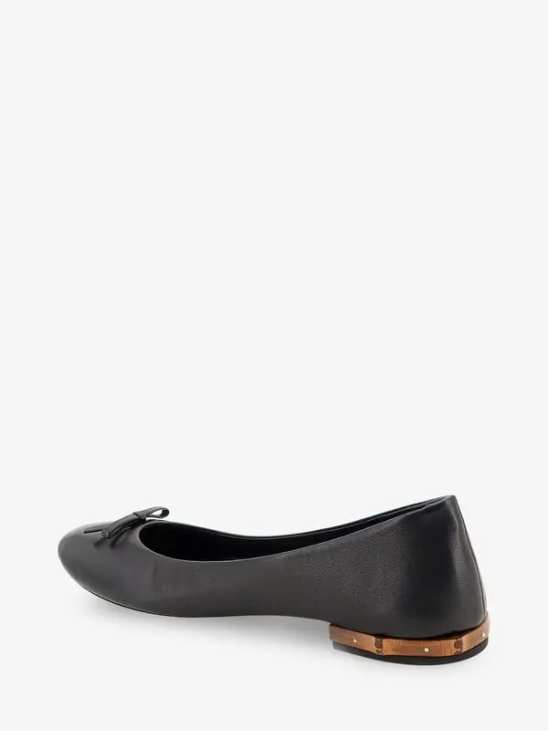 Gucci Leather And Bamboo Ballerinas