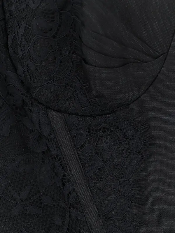 Zimmermann Valiant Midi Dress In Linen And Silk Blend