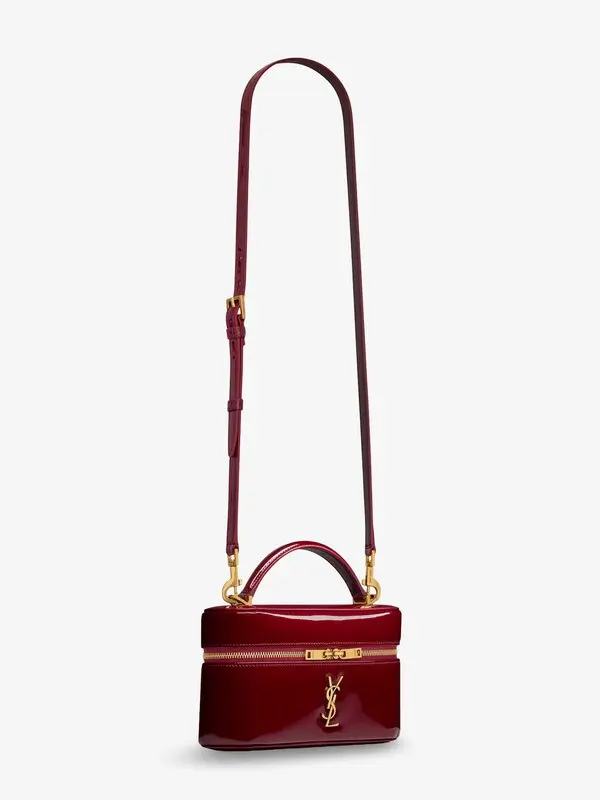 Saint Laurent Patent Leather Vanity Bag - Red