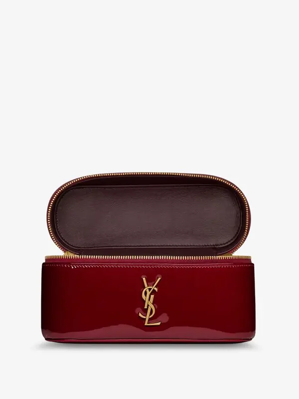 Saint Laurent Patent Leather Vanity Bag - Red