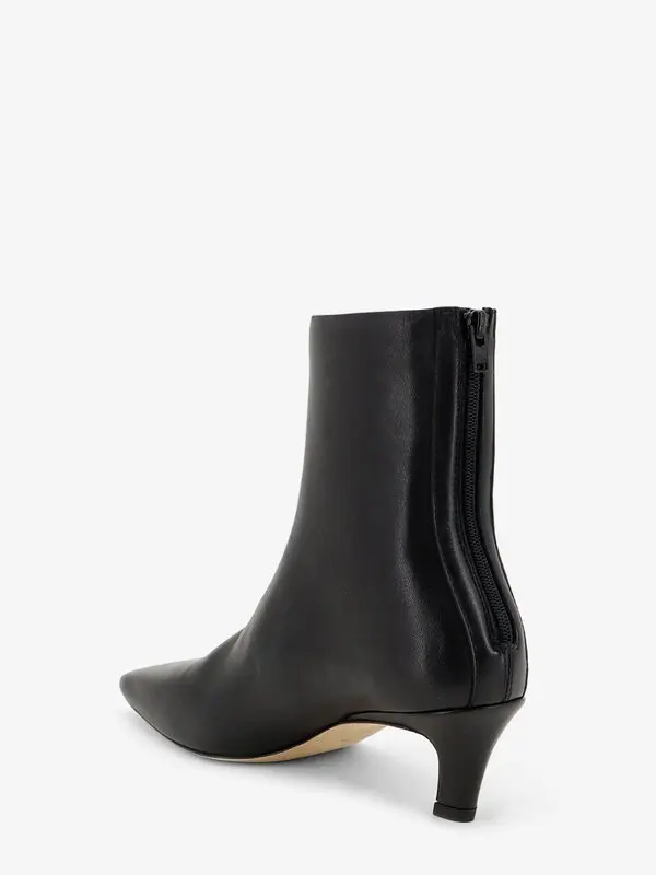 TOTEME Leather Ankle Boots With Square Toe