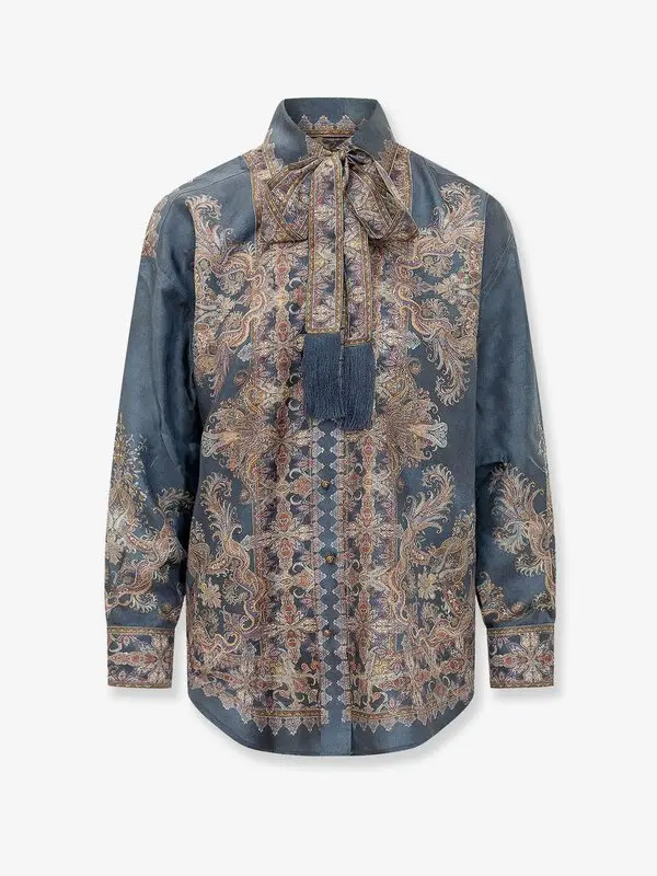 Zimmermann Valiant Relaxed Silk Printed Shirt