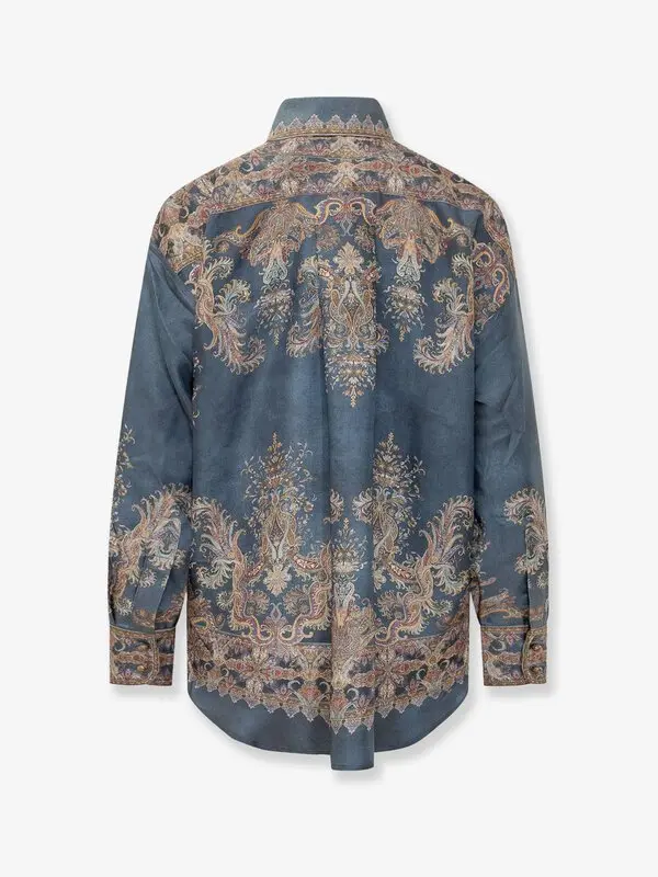 Zimmermann Valiant Relaxed Silk Printed Shirt