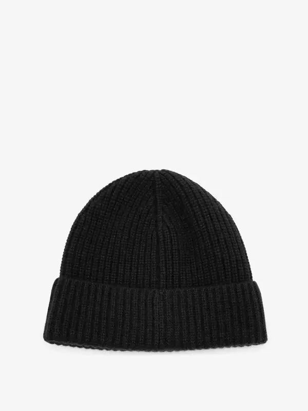 Dolce & Gabbana Ribbed Cashmere Beanie With Logo Patch