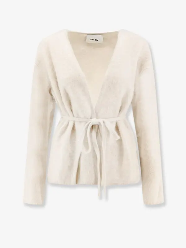 Soft Goat Cashmere Belted Cardigan