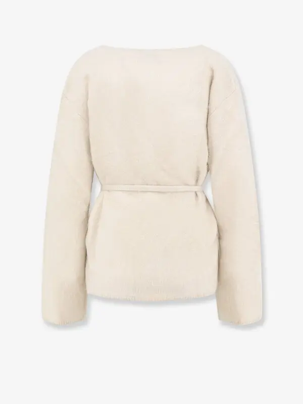 Soft Goat Cashmere Belted Cardigan