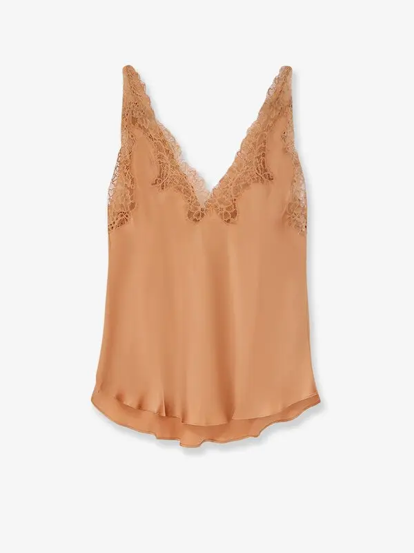 MES DEMOISELLES Silk Top - Orange