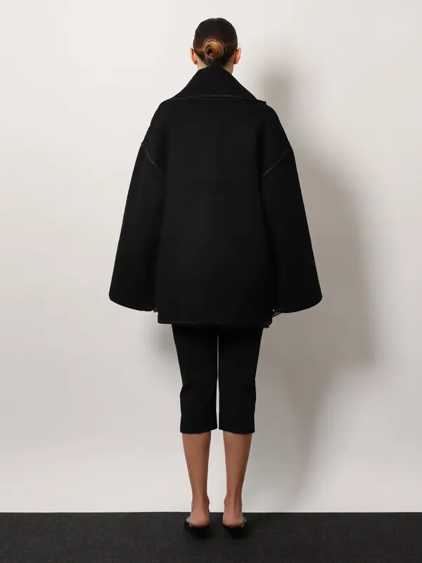 TOTEME Embroidered Scarf Jacket In Wool Blend
