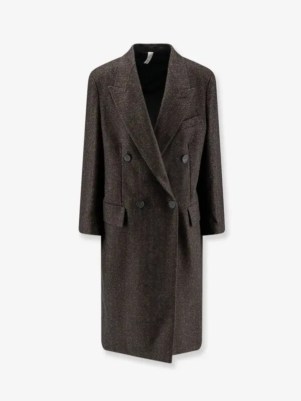 HEVO Martina Franca Wool Blend Coat - Black