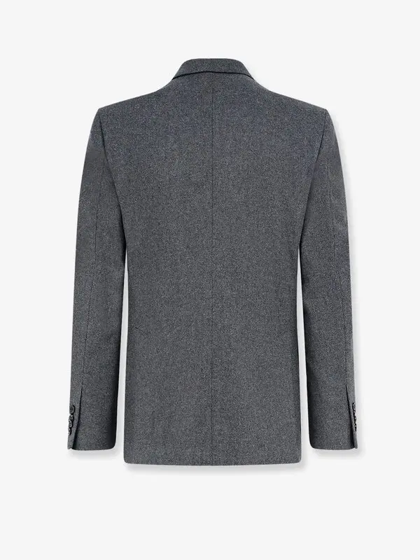LARDINI Double-breasted Wool And Cashmere Blend Blazer