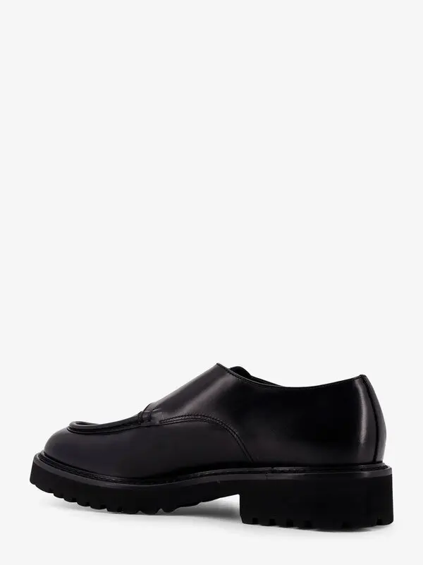 DOUCAL'S Leather Double Buckle Loafers